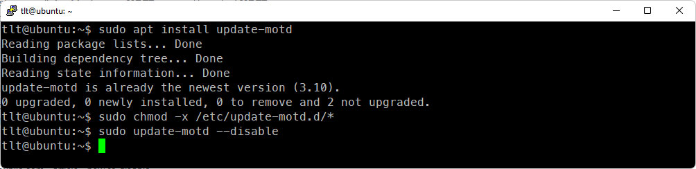 How To Disable The Ssh Motd On Ubuntu The Linux Tutorials